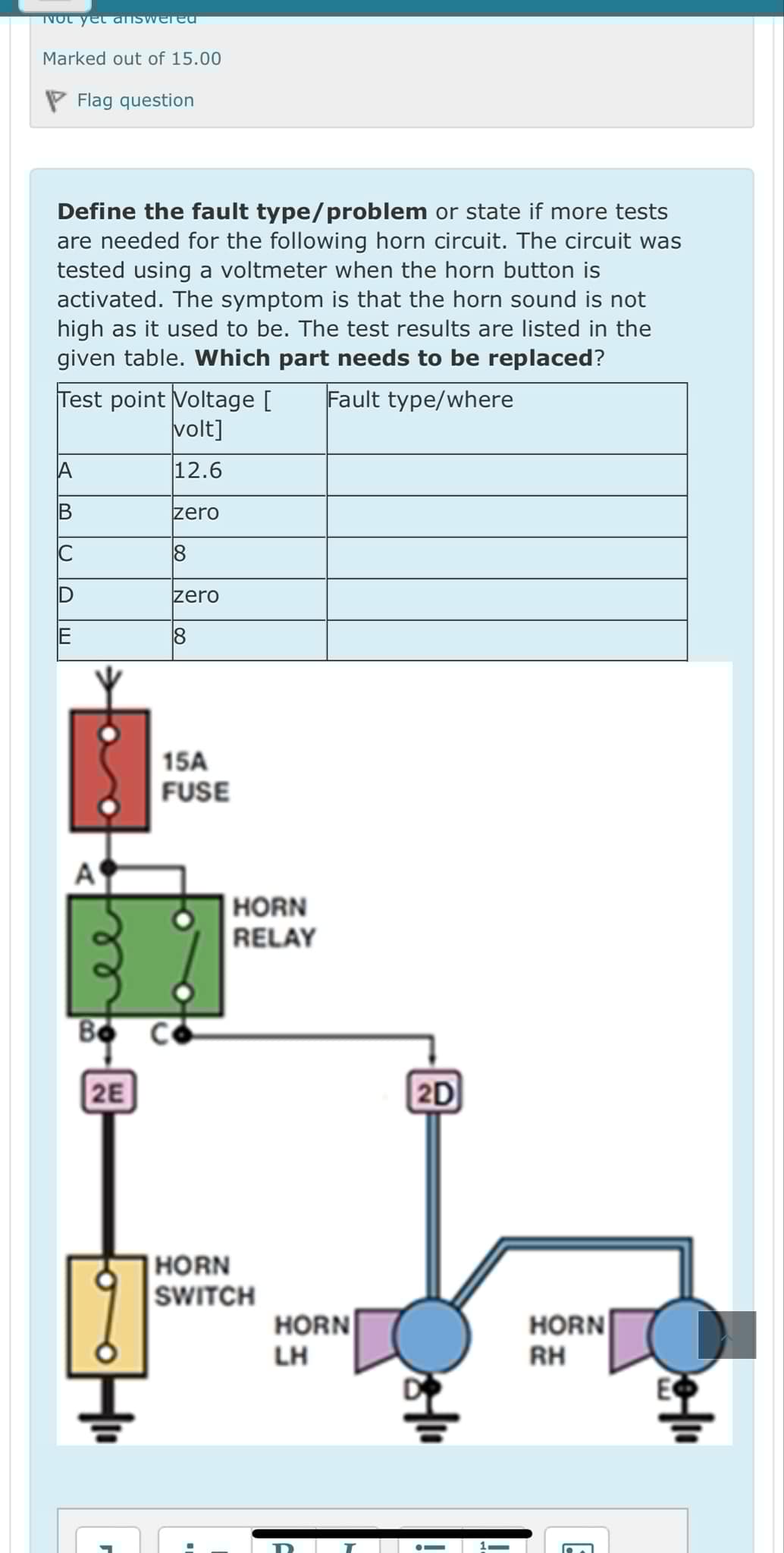 Solved Define the fault type/problem or state if more | Chegg.com