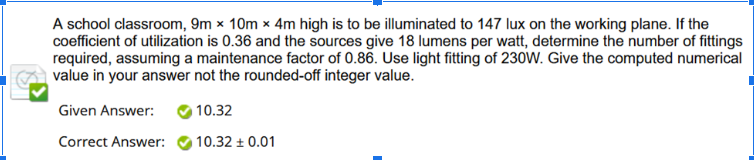 Solved A school classroom, 9m x 10m x 4m high is to be | Chegg.com