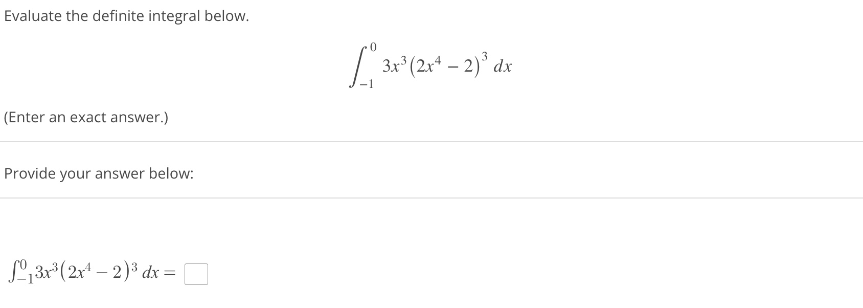 Solved Evaluate the definite integral below. | Chegg.com