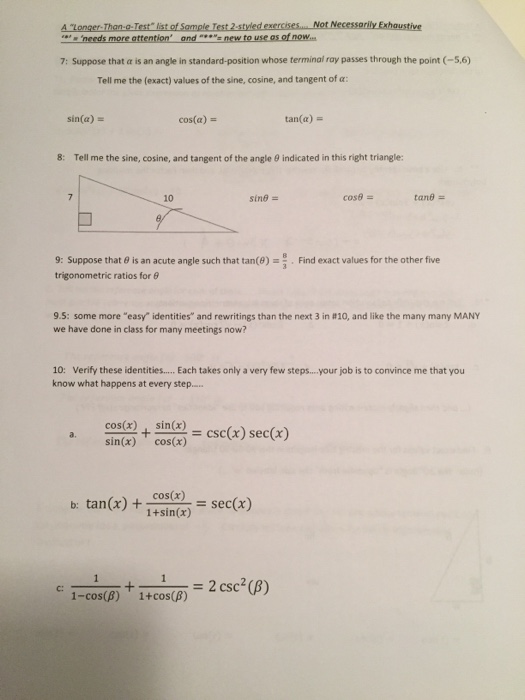 Solved 7: Suppose that α is an angle in standard-position | Chegg.com