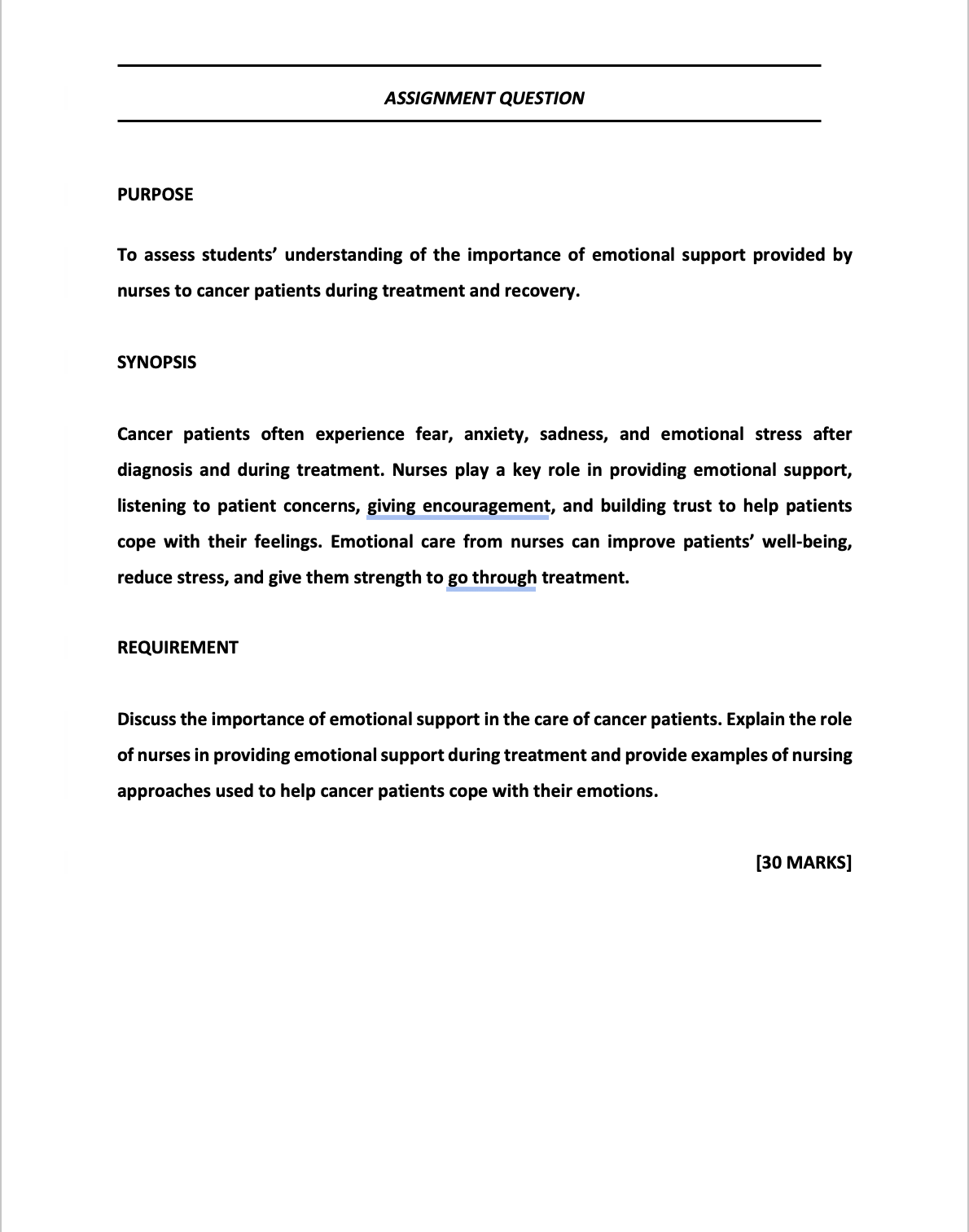 Solved PURPOSE To assess students' understanding of the | Chegg.com