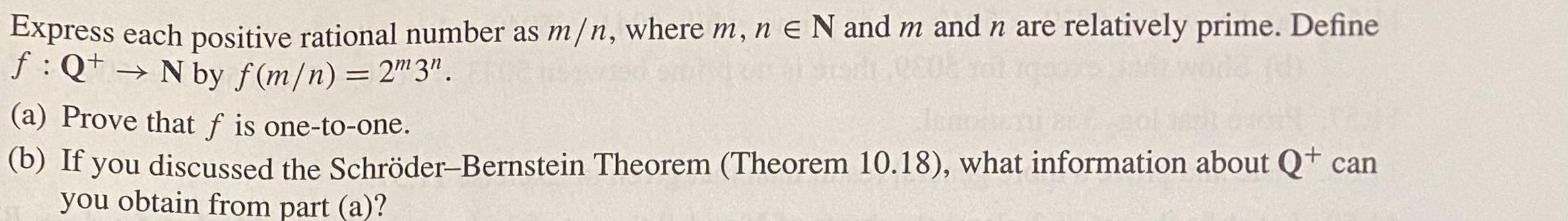 Solved Express each positive rational number as m/n, where | Chegg.com