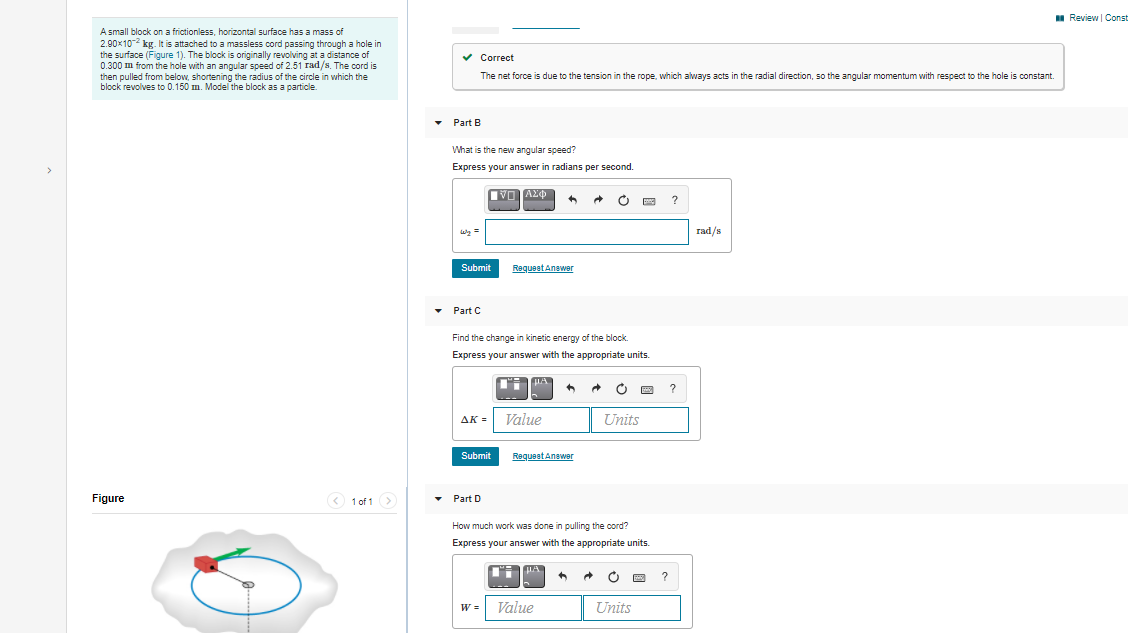 Solved A small block on a frictionless, horizontal surface | Chegg.com