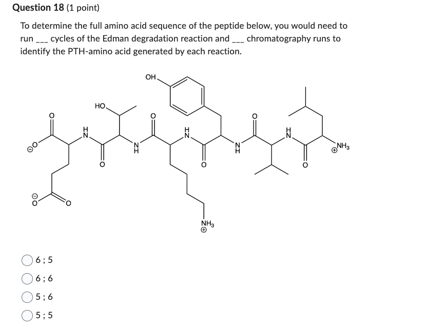 Solved Question 9 (1 point) Use the 1-letter code for amino | Chegg.com