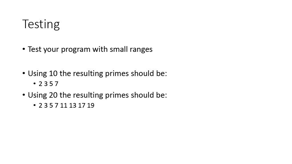 Lab: Prime Numbers (Dynamic Arrays) Question • Do | Chegg.com