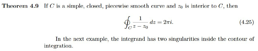 Solved ∮Cz−z01dz=2πi In the next example, the integrand has | Chegg.com