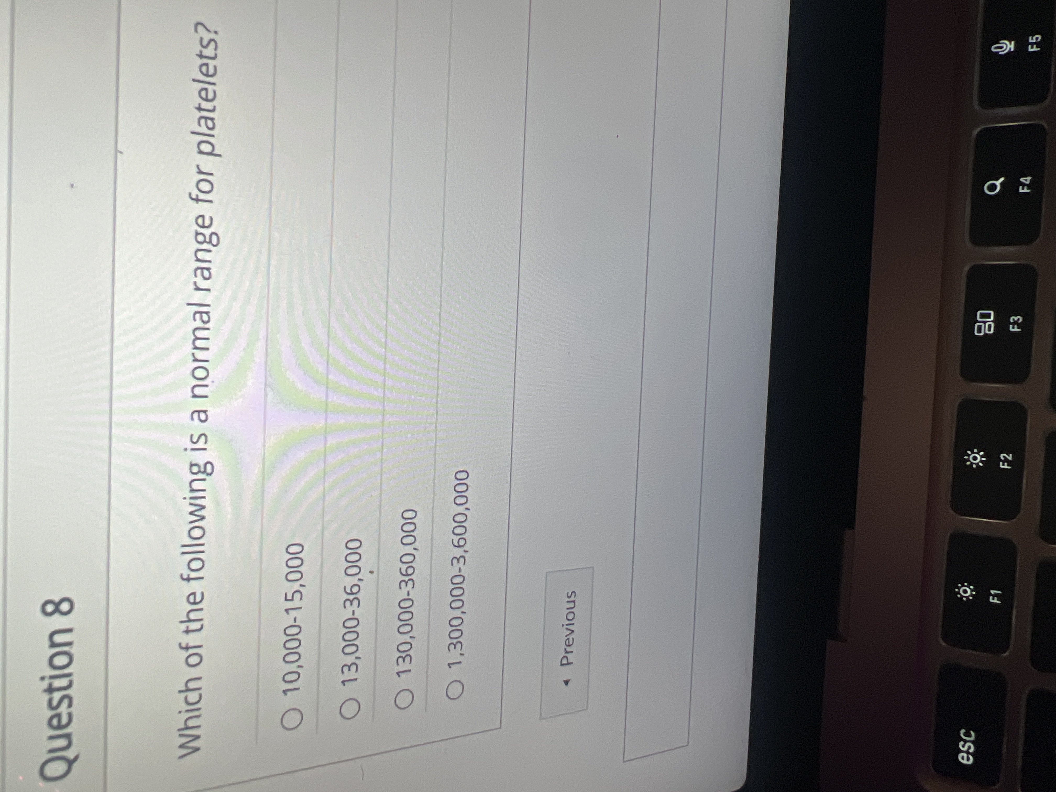 Solved Question 8Which of the following is a normal range | Chegg.com