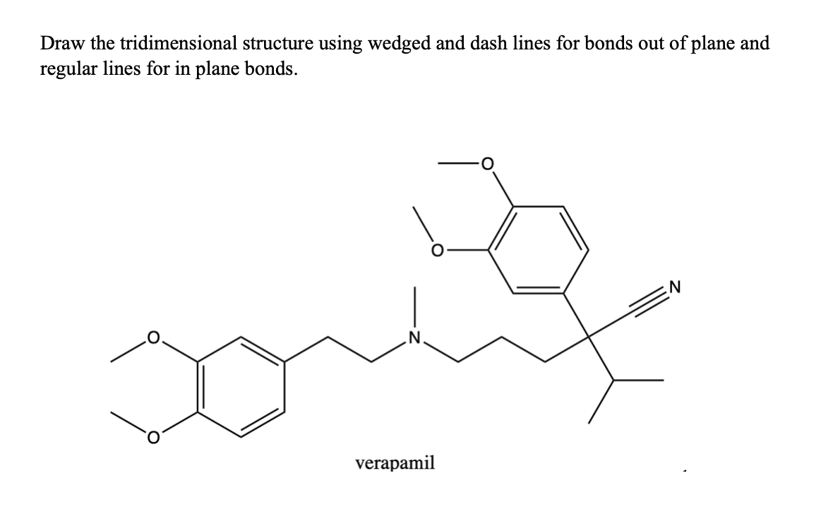 Solved Draw the tridimensional structure using wedged and | Chegg.com