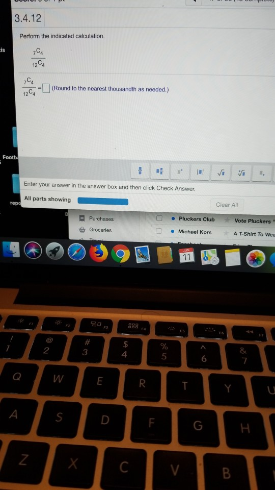Solved 3.4.12 Perform the indicated calculation. is 7Cd 12 C | Chegg.com