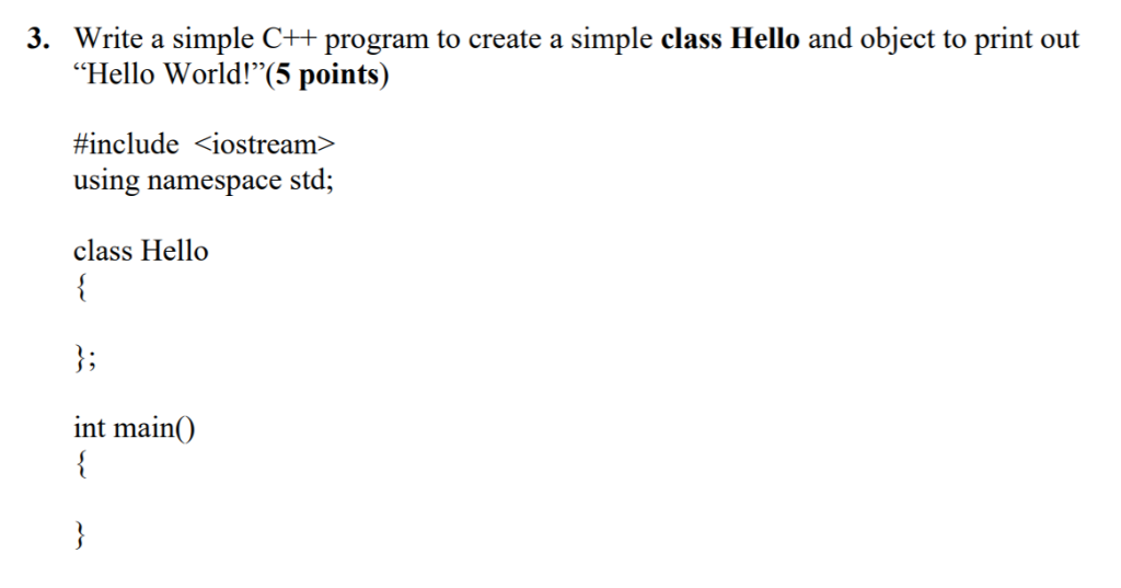 Solved 3 Write A Simple C Program To Create A Simple Chegg
