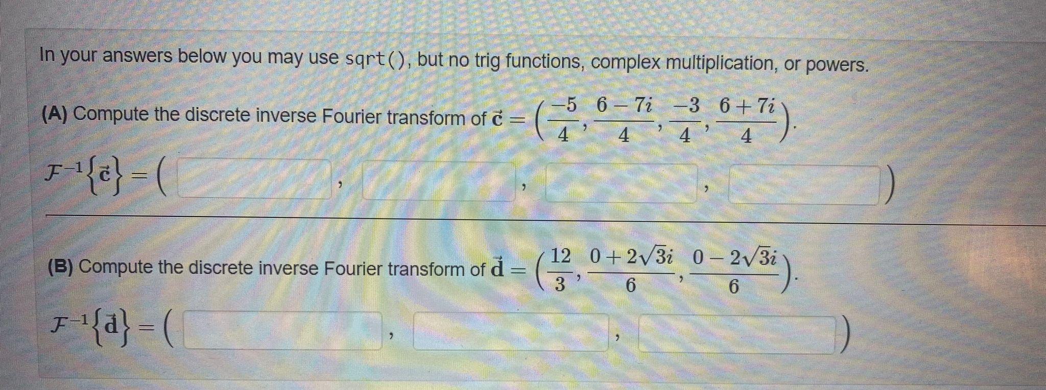 Solved In your answers below you may use sqrt(), but no trig | Chegg.com