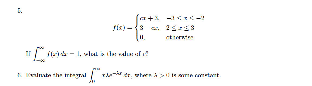 Solved 3. Consider the function f(x) defined for all real | Chegg.com