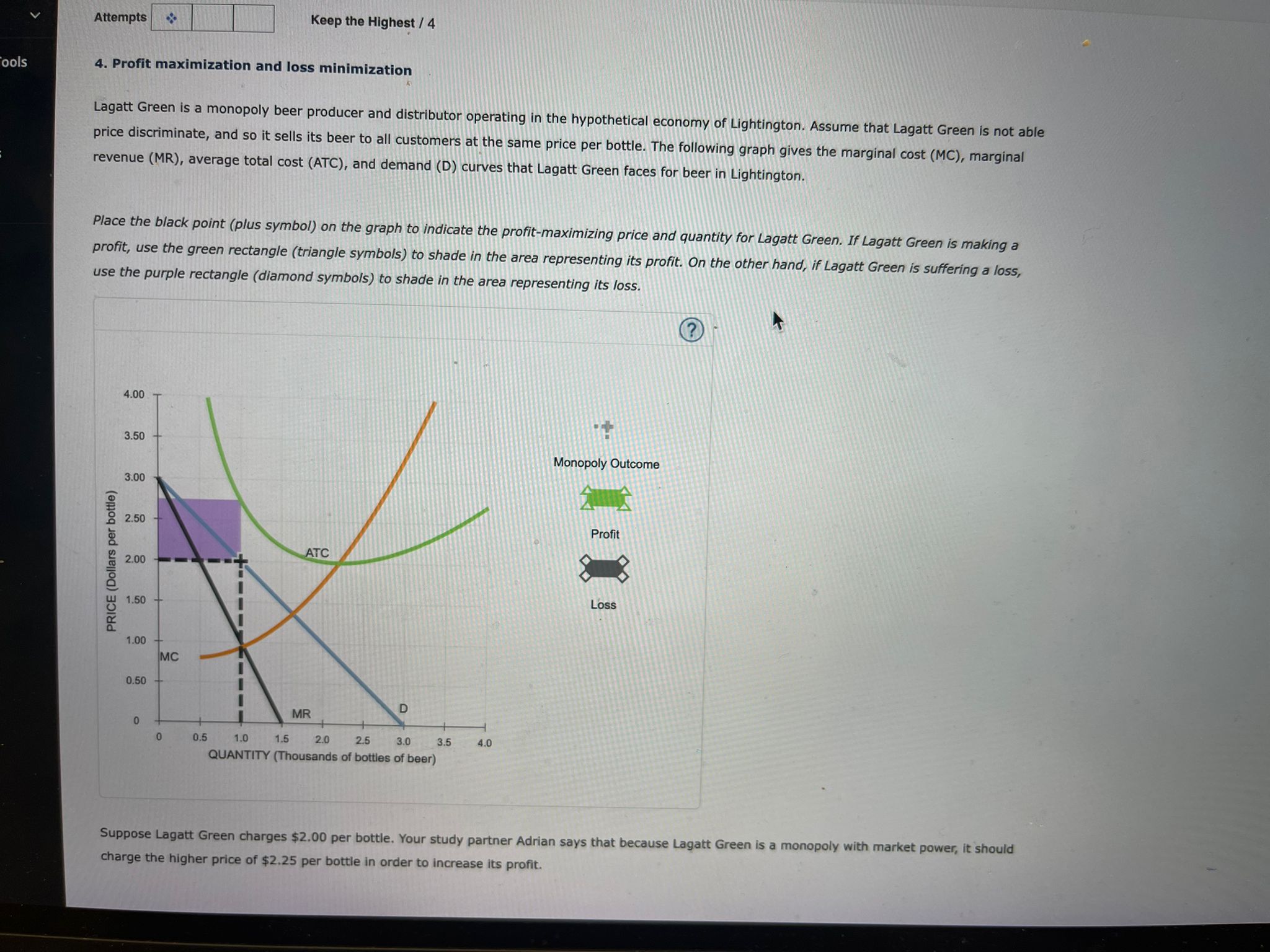 Solved 4 Profit Maximization And Loss Minimization Lagatt 