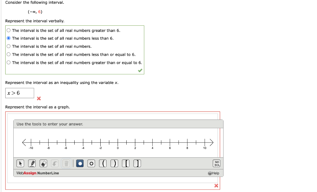 Solved Consider the following interval. (-0,6) Represent the | Chegg.com