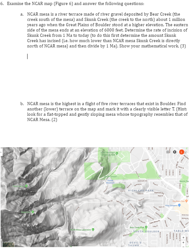 Solved 6. Examine the NCAR map (Figure 6) and answer the | Chegg.com