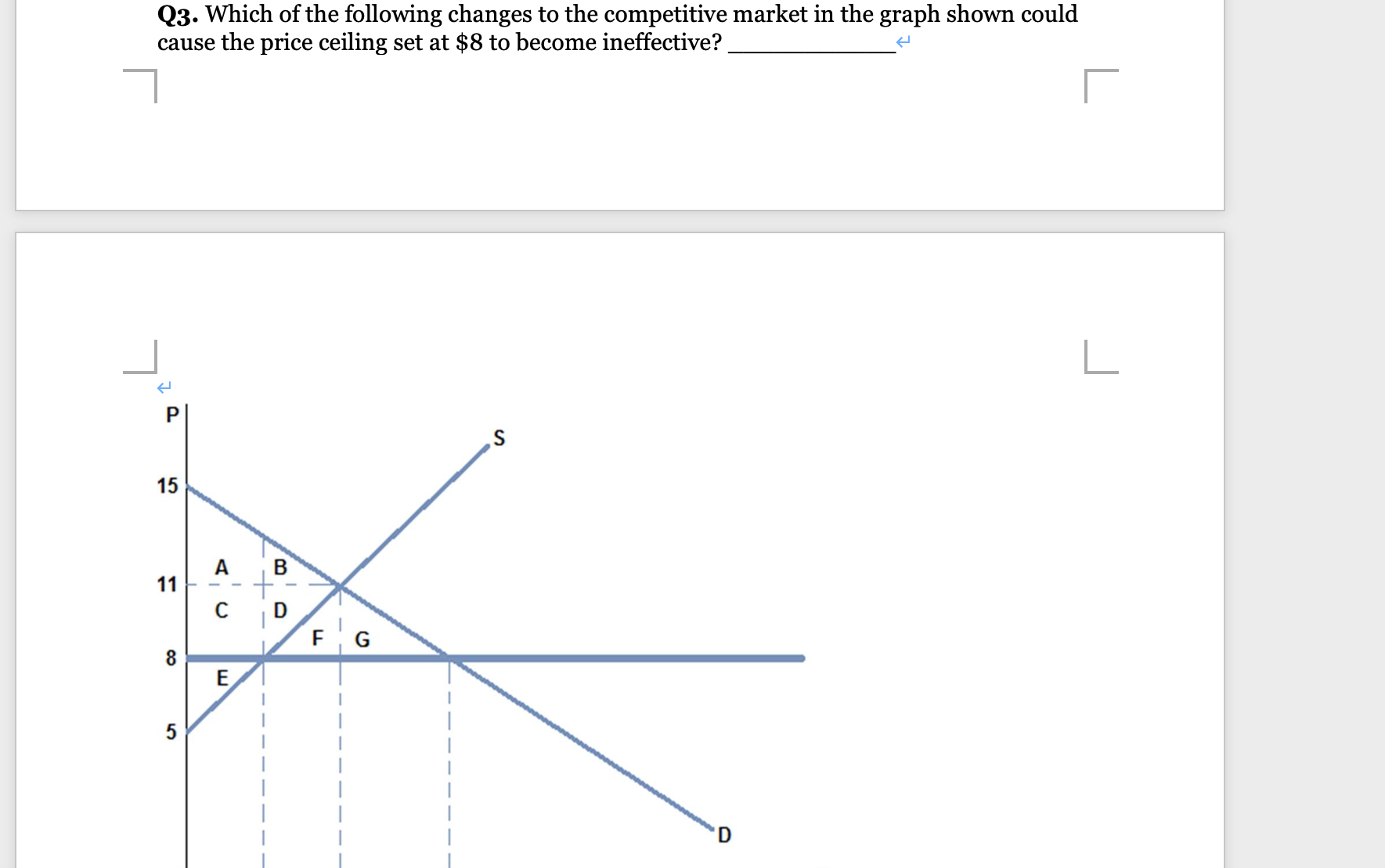 Solved Q3. ﻿Which of the following changes to the | Chegg.com