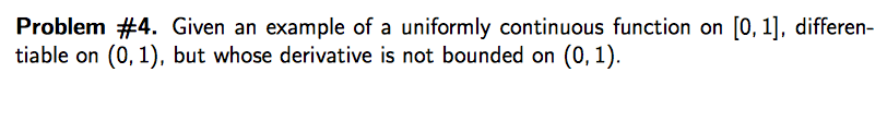 Solved Problem #4. Given an example of a uniformly | Chegg.com