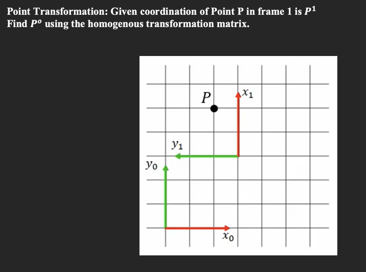 Solved Point Transformation: Given coordination of Point P | Chegg.com