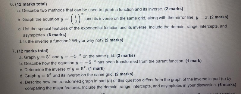 Solved 6. (12 marks total) a. Describe two methods that can | Chegg.com