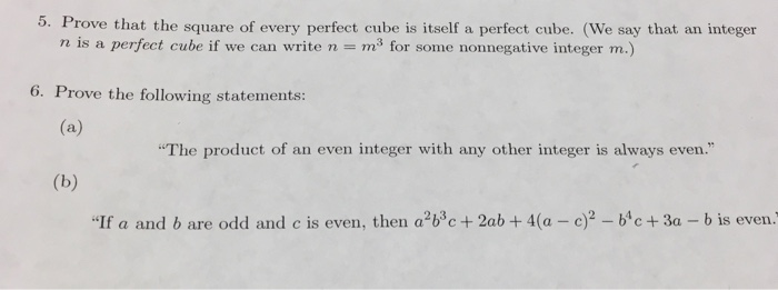 Solved Prove that the square of every perfect cube is itself | Chegg.com