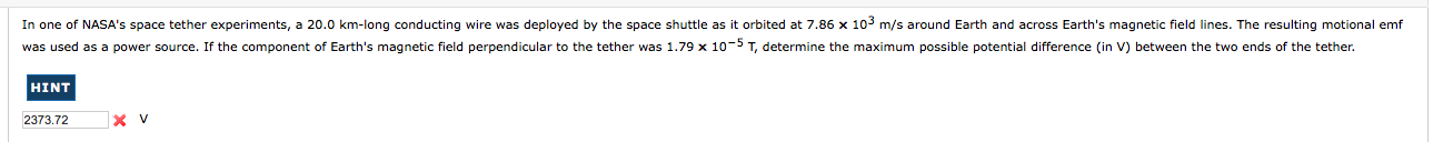 Solved In one of NASA's space tether experiments, a 20.0 | Chegg.com