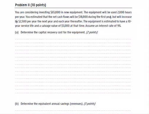 Solved Problem II (10 ﻿points)You are considering investing | Chegg.com