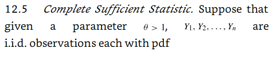Solved 12.5 Complete Sufficient Statistic. Suppose that | Chegg.com