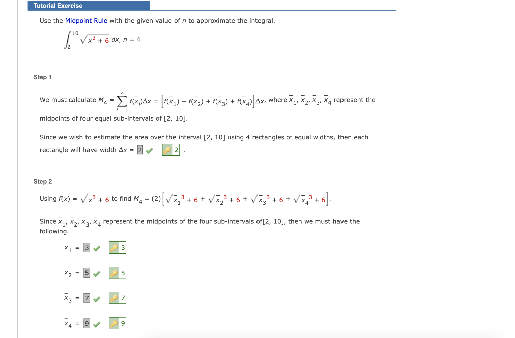 Solved Tutorial Exercise Use the Midpoint Rule with the | Chegg.com