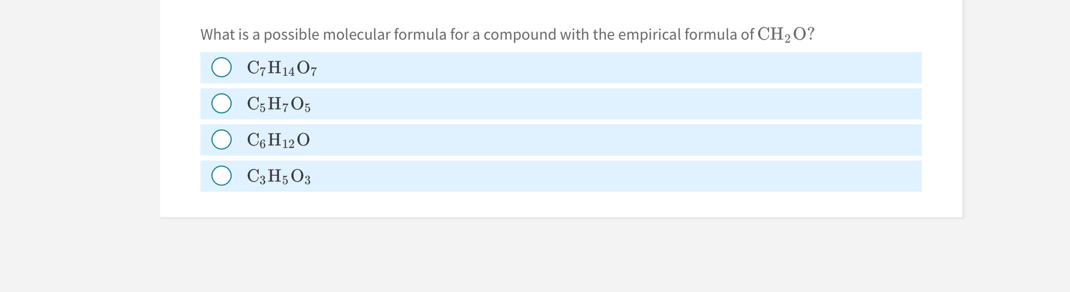 Solved What is a possible molecular formula for a compound | Chegg.com