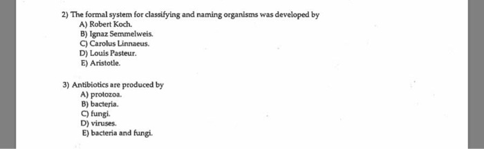 Solved The formal system for classifying and naming | Chegg.com