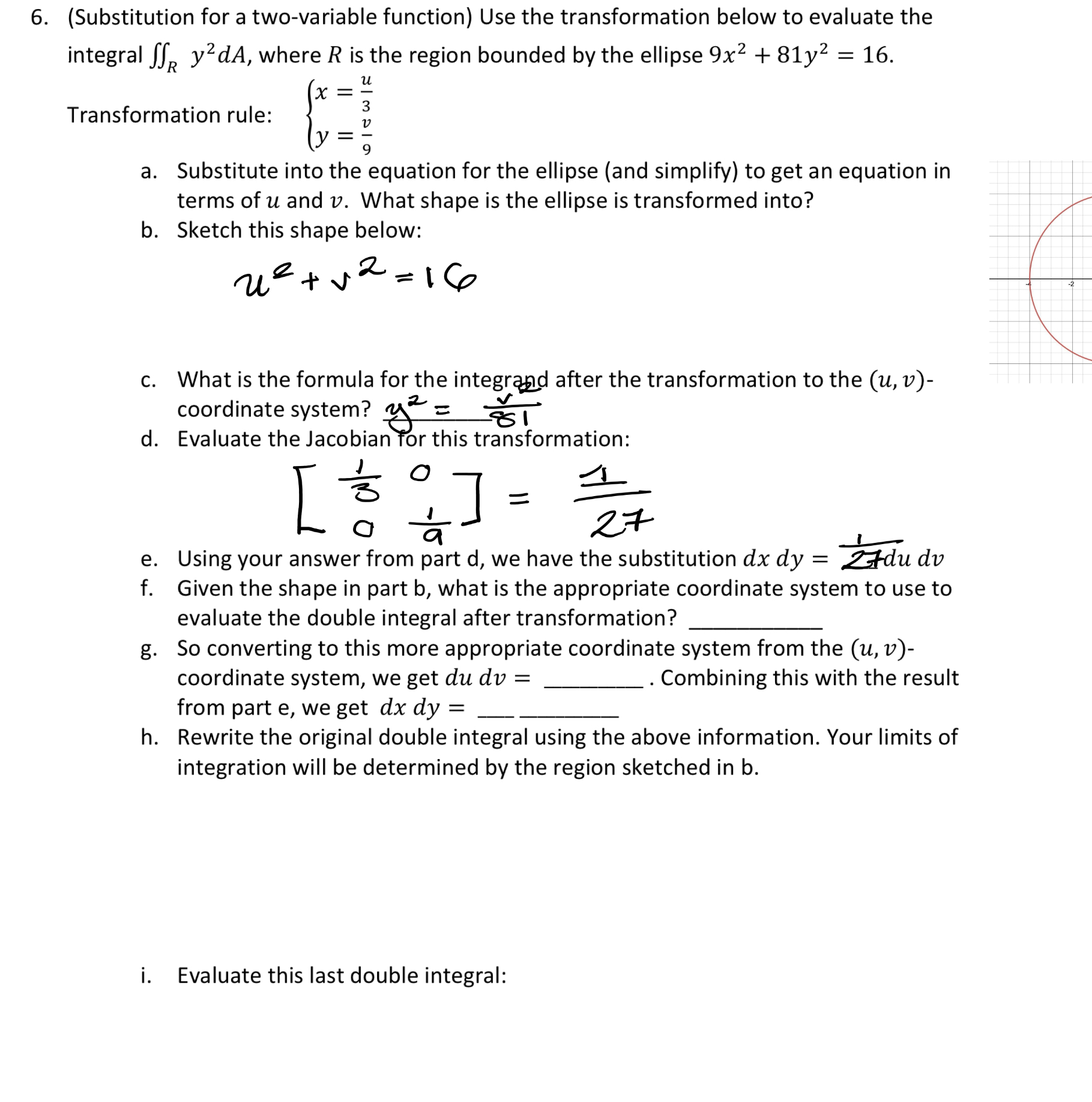 Solved Substitution For A Two Variable Function use The