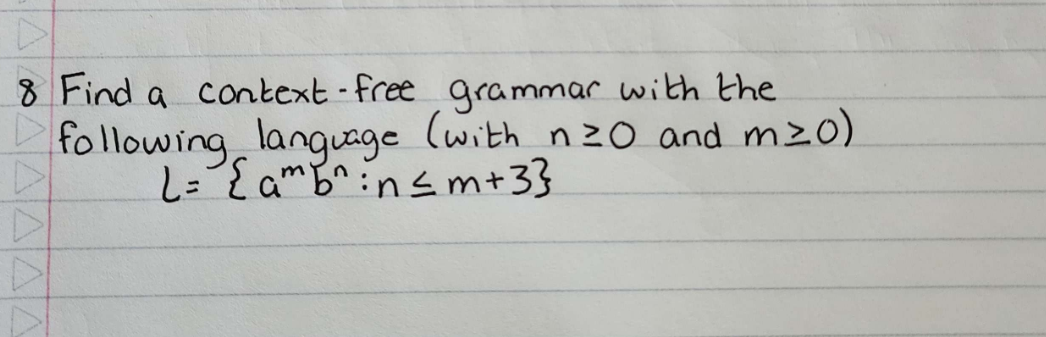 Solved Find a conkext - free grammar with the following | Chegg.com