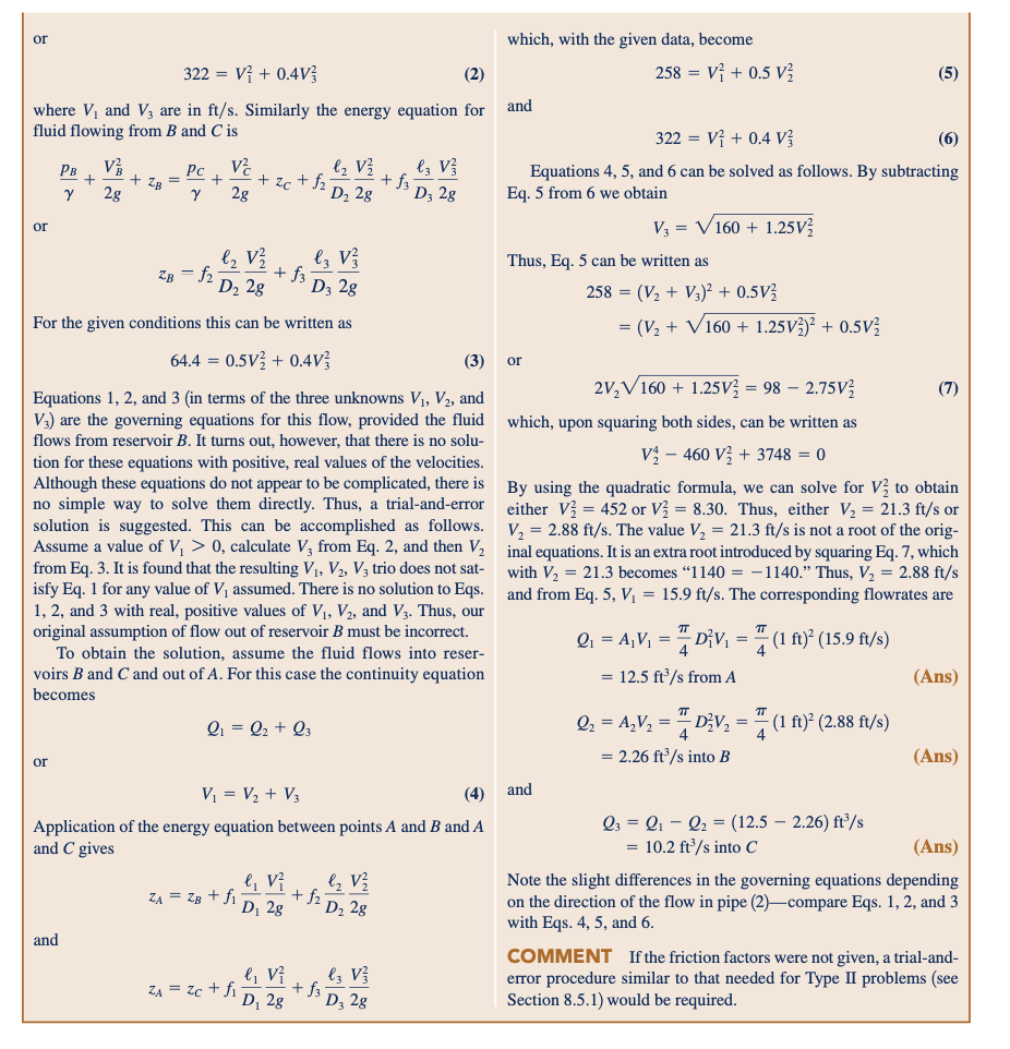 Solved GIVEN Three reservoirs are connected by three pipes | Chegg.com