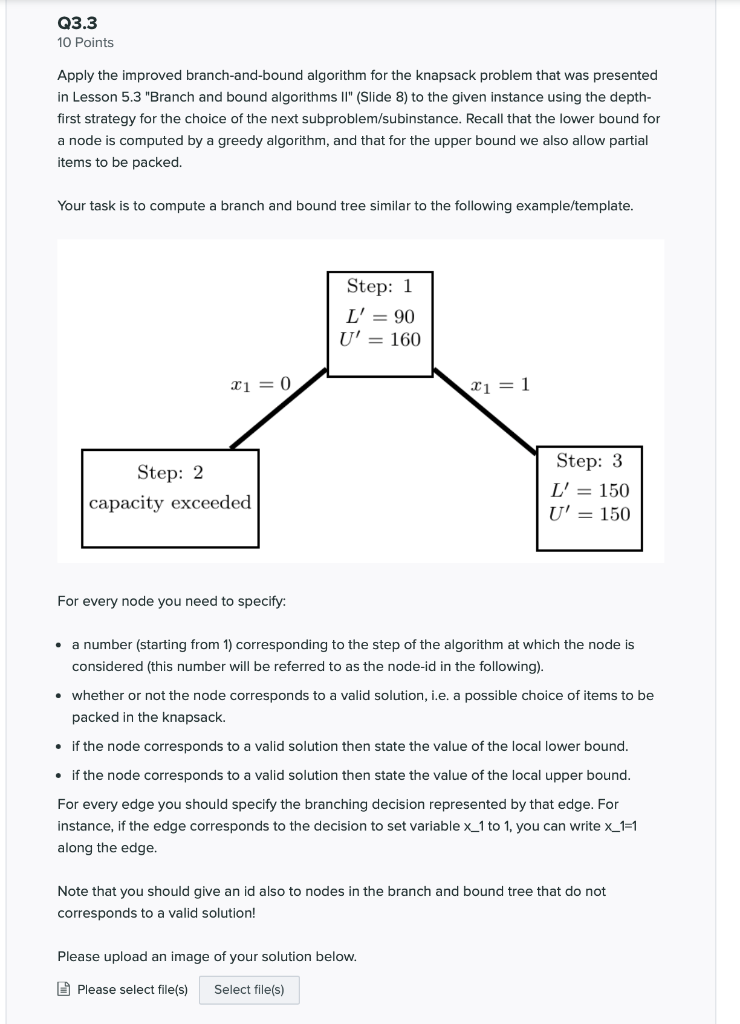 Solved Q3 Branch and Bound 22 Points Consider the following | Chegg.com