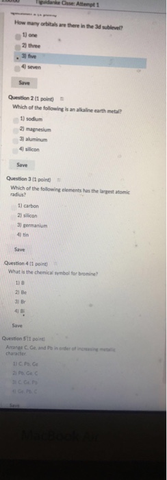 Solved How many orbitals are there in the 3d sublevel? 2) | Chegg.com