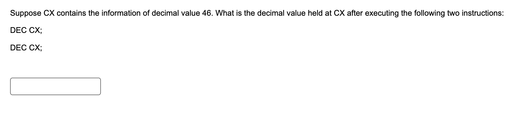 Solved What is the decimal value stored in EAX after | Chegg.com