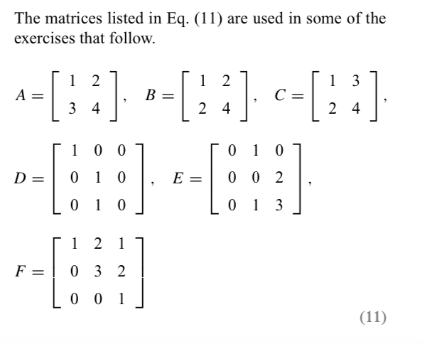 Solved DEFINITION 12 An (n x n) matrix A is nonsingular if | Chegg.com