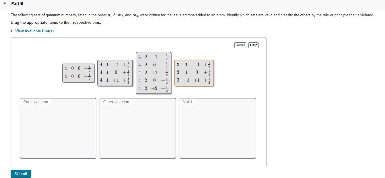 Solved Part A Classify each orbital diagram for ground-state | Chegg.com