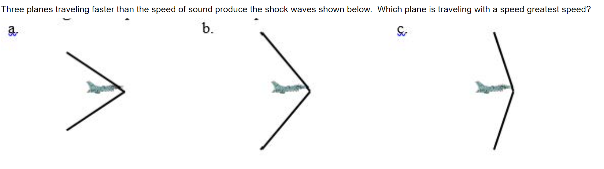 Solved Three planes traveling faster than the speed of sound | Chegg.com