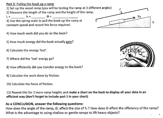Fa Part 2: Pulling the book up a ramp 1) Set up the | Chegg.com