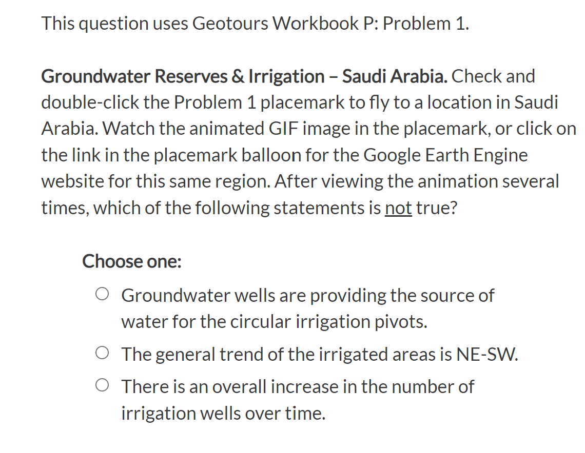 Solved This question uses Geotours Workbook P: Problem 1. - | Chegg.com