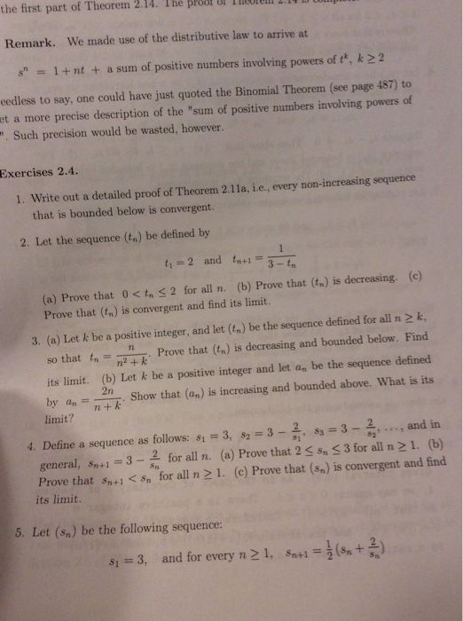 Solved the first part of Theorem 2.14. The pl Remark. We | Chegg.com