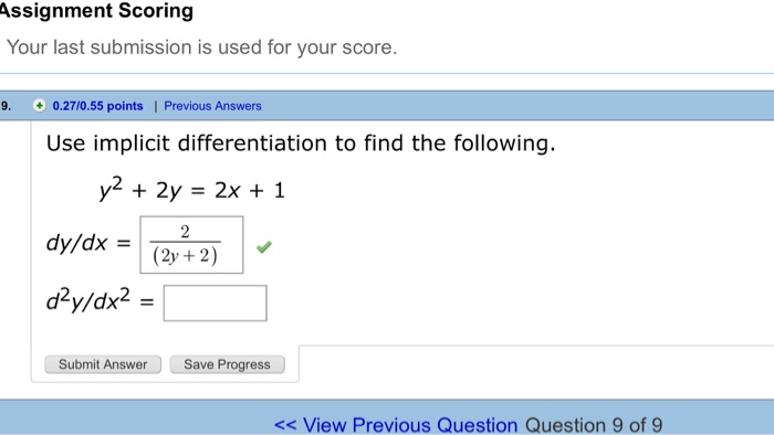 Solved Use implicit differentiation to find the following. | Chegg.com