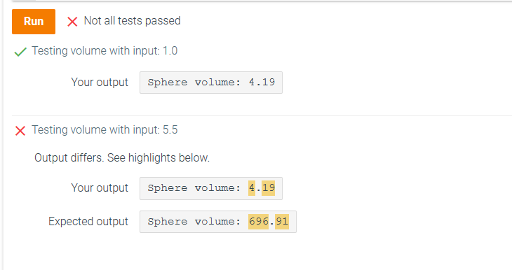 Solved ACTIVITY Given sphere_radius and pi, compute the | Chegg.com