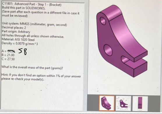 C11801: Advanced Part - Step 1 - (Bracket) Build this | Chegg.com