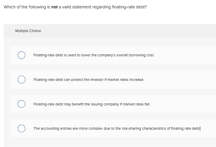 Solved Which of the following is not a valid statement | Chegg.com