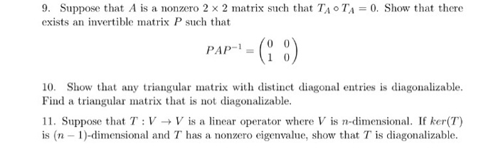 Solved Suppose that A is a nonzero 2 times 2 matrix such | Chegg.com
