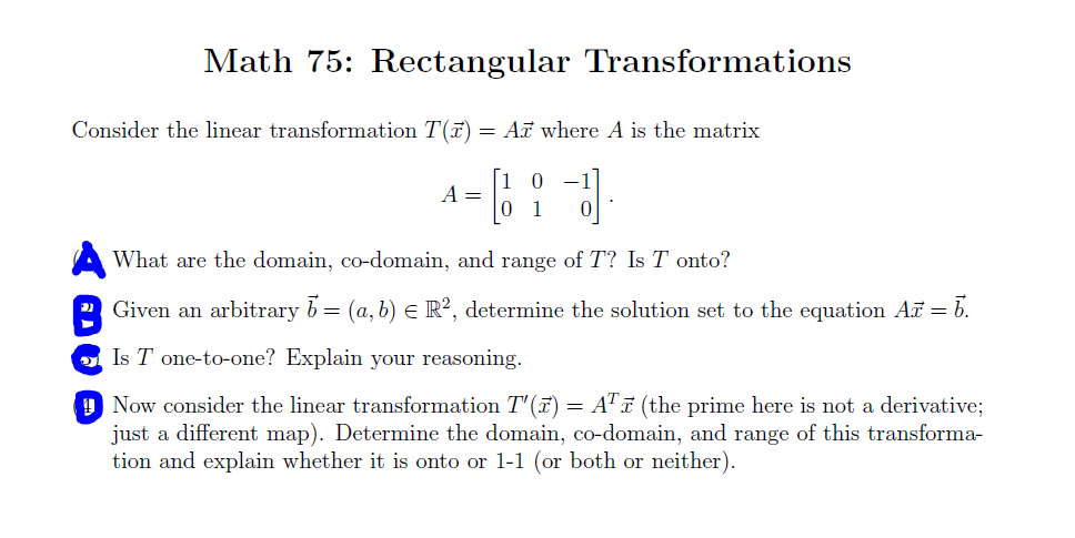 Solved Math 75: Rectangular Transformations Consider the | Chegg.com