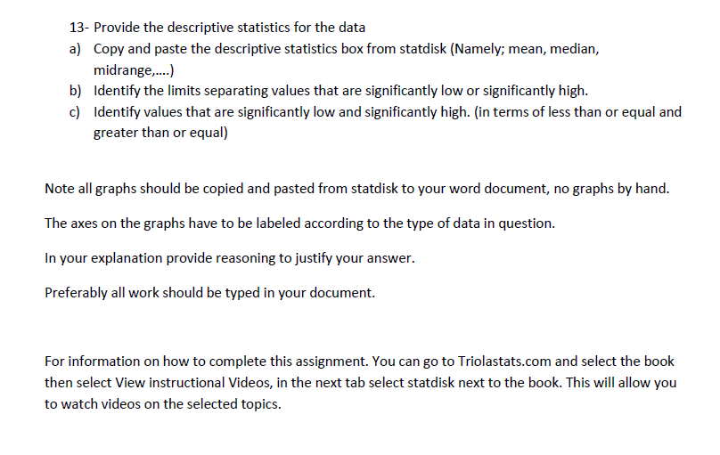 Present your work in a word document. Answer the | Chegg.com