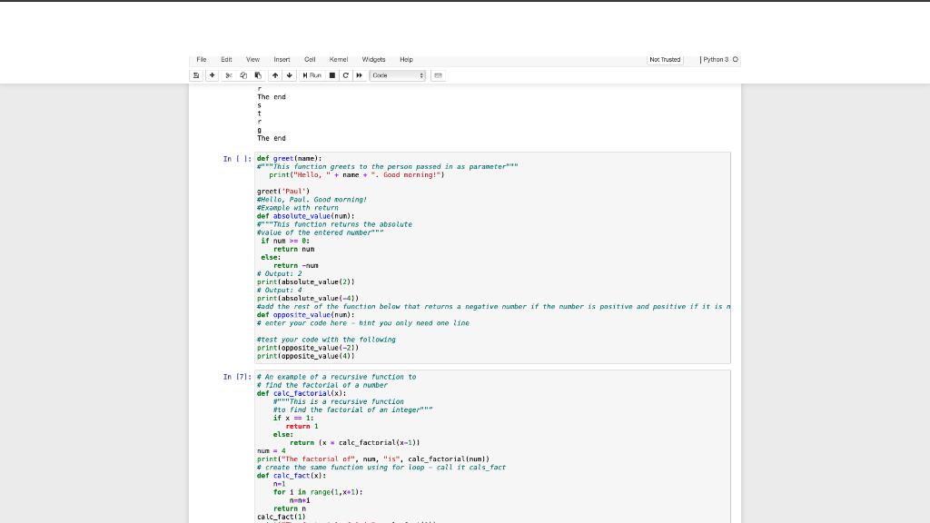 Solved Python: using Jupyter Notebook Fixing errors in the | Chegg.com Solved Python: using Jupyter Notebook Fixing errors in the | Chegg.com